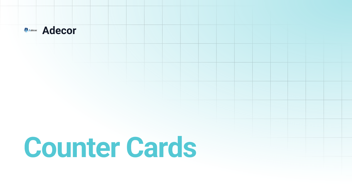 Counter Cards | Adecor